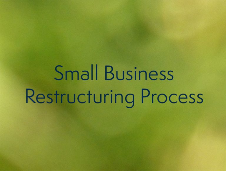 Small Business Restructure Process | SV Partners