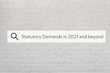 Statutory Demands in 2021 and beyond | SV Partners
